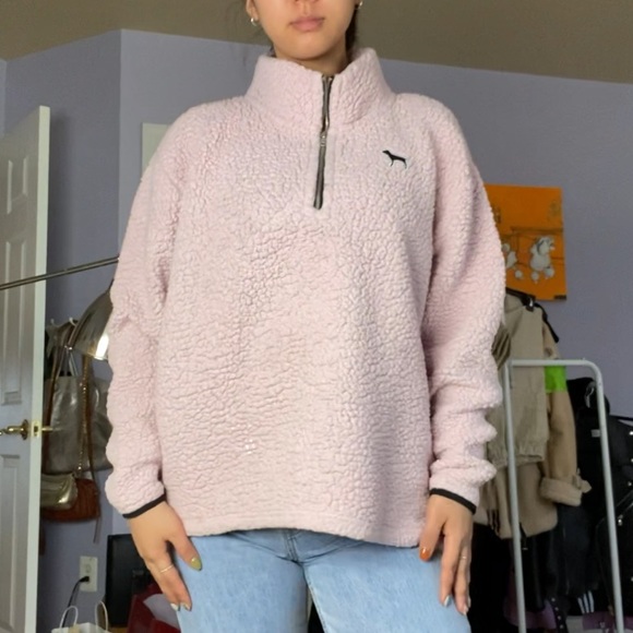 Sweaters | Vs Pink Sherpa Pullover | Poshmark